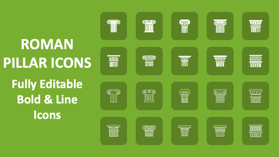 Roman Pillar Icons for Google Slides and PowerPoint