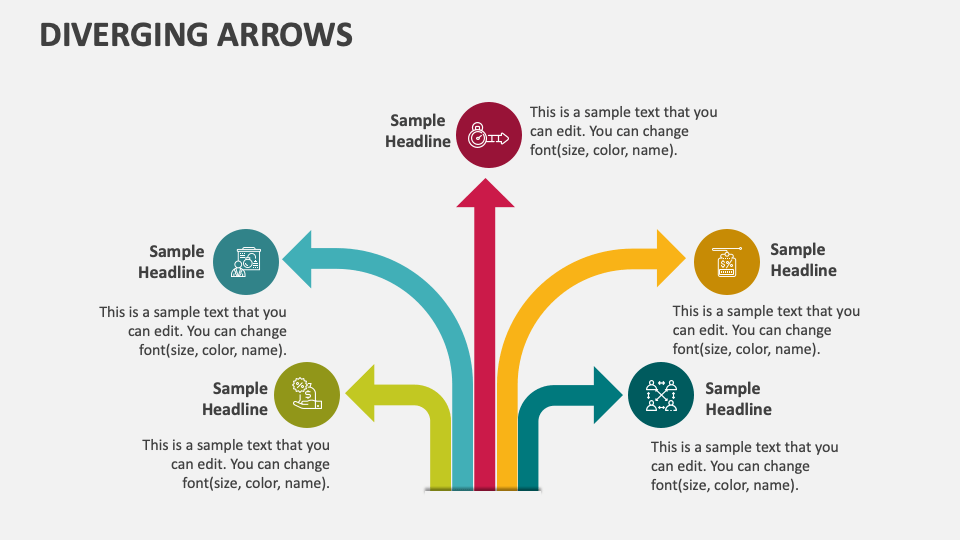 Diverging Arrows PowerPoint and Google Slides Template - PPT Slides
