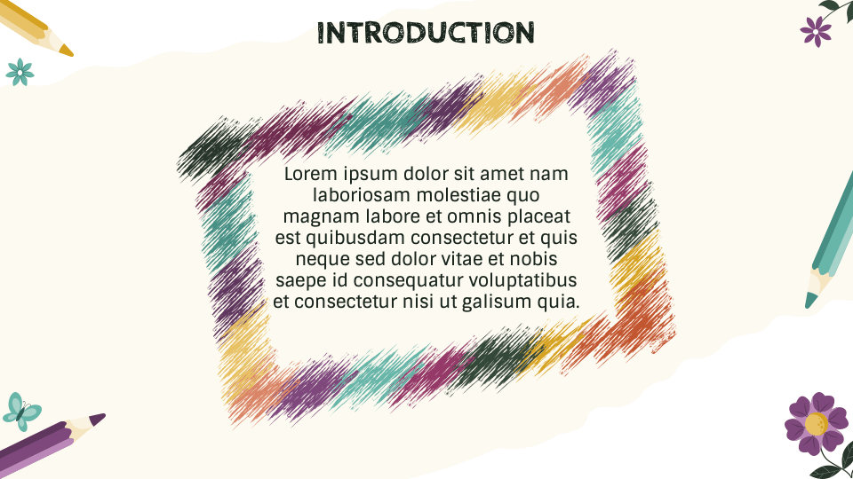 Free Colorful Pencils Presentation Theme for Google Slides and PowerPoint