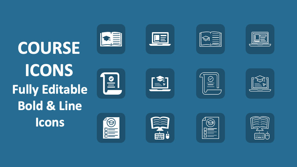 Course Icons for Google Slides and PowerPoint